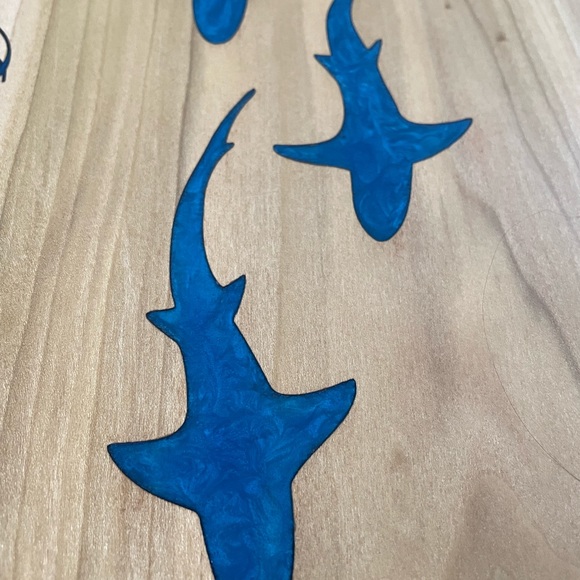 Kitchen | Shark Coochie Board Wood And Resin Handmade Charcuterie Board ...